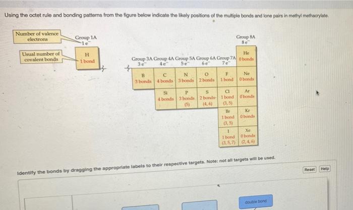 Solved Using the octet rule and bonding patterns from the | Chegg.com