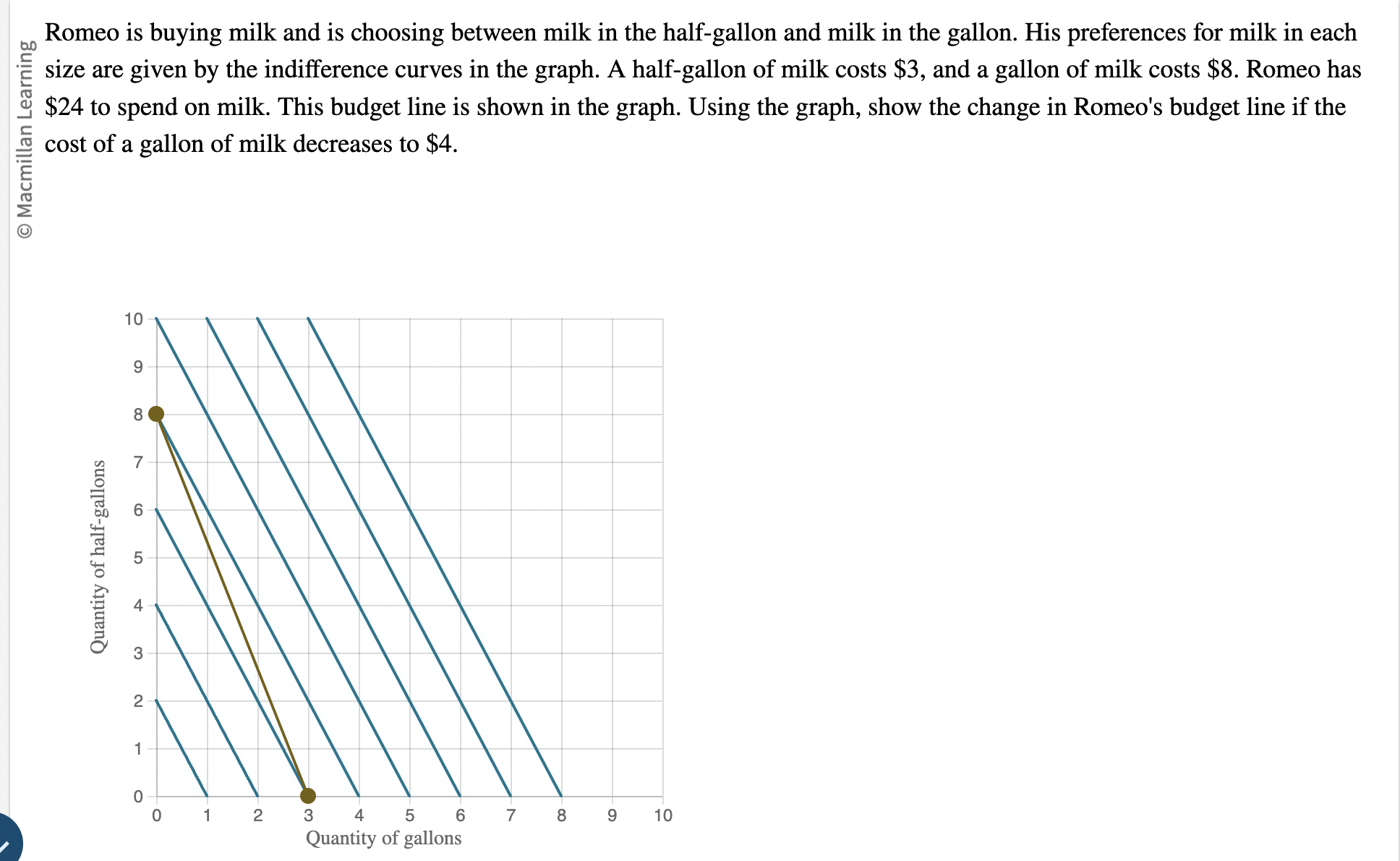 Solved Romeo is buying milk and is choosing between milk in | Chegg.com