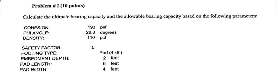 Solved Problem \# I (10 points) Calculate the ultimate | Chegg.com