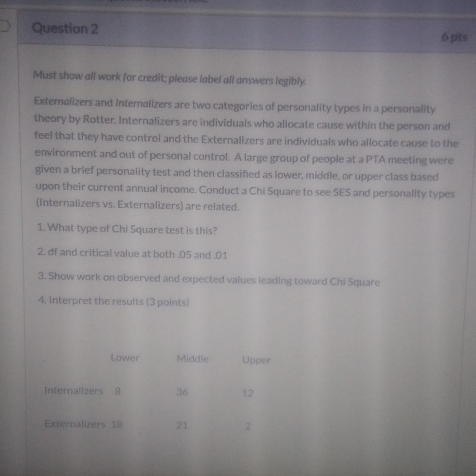 Solved Question 2 Must show all work for credit, please | Chegg.com