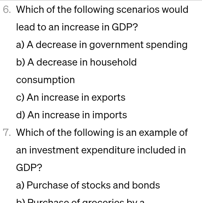 Solved Which of the following scenarios would lead to an | Chegg.com