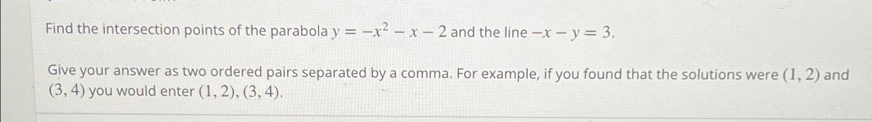Solved Find the intersection points of the parabola | Chegg.com