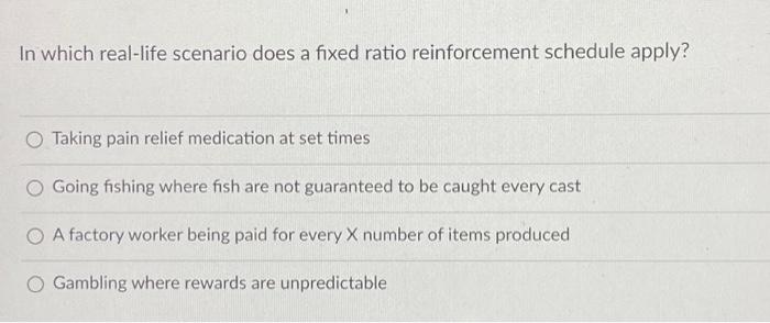 Solved In which real-life scenario does a fixed ratio | Chegg.com