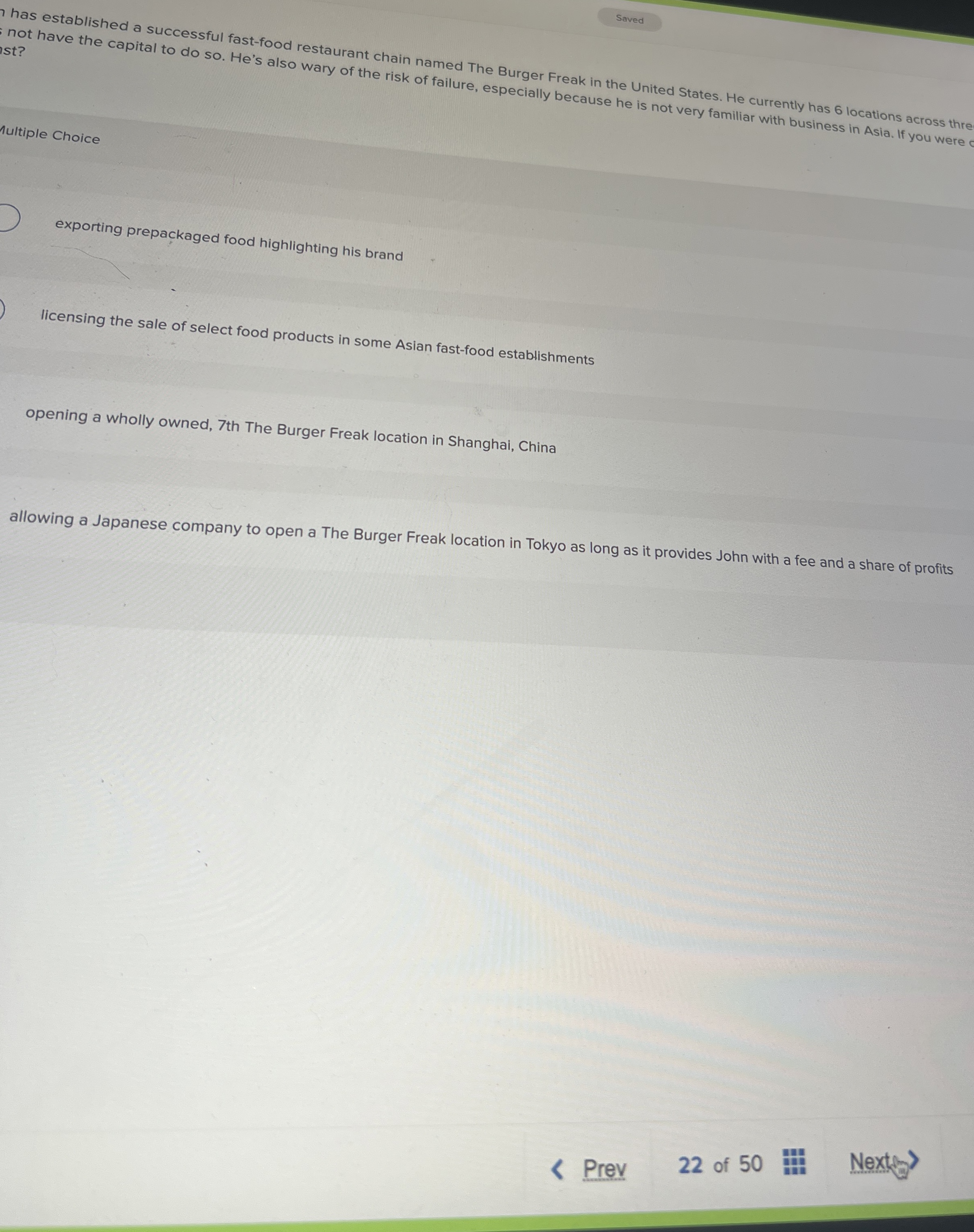 Solved Savedhas established a successful fast-food | Chegg.com