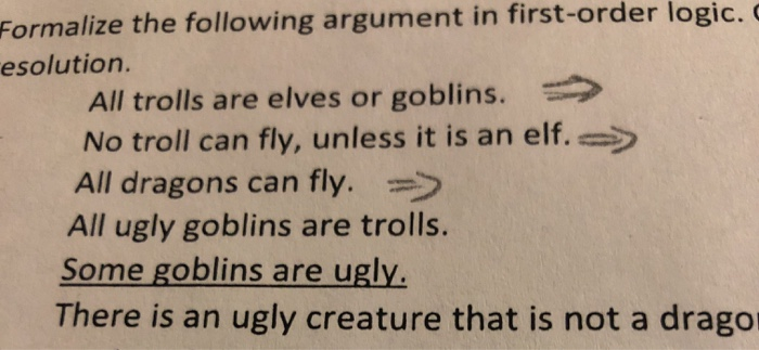 Formalize the following argument in first-order | Chegg.com