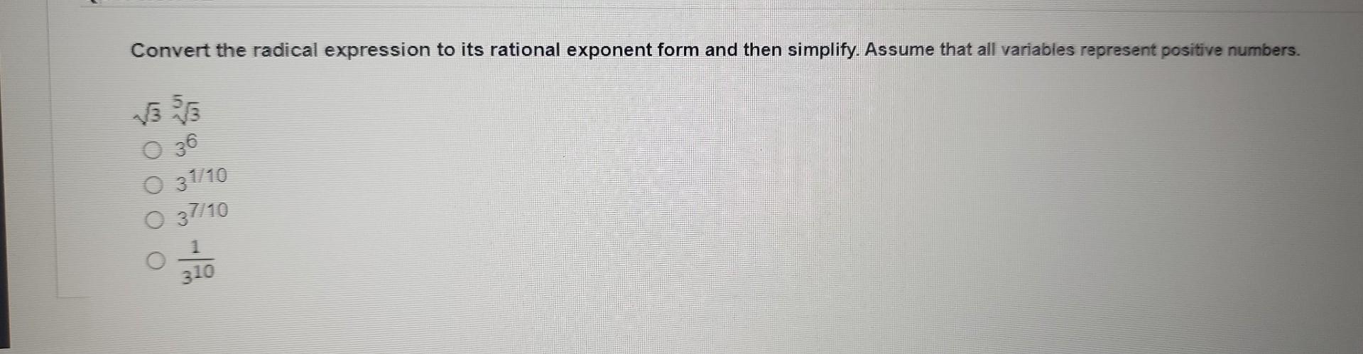 Solved Convert the radical expression to its rational | Chegg.com