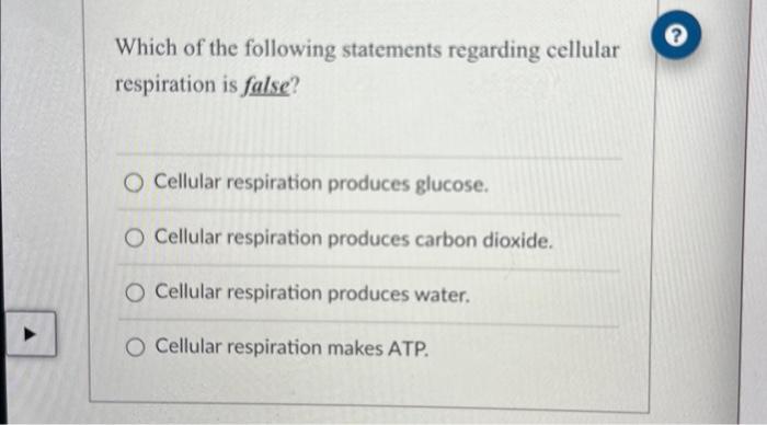 Solved Which of the following statements regarding cellular | Chegg.com