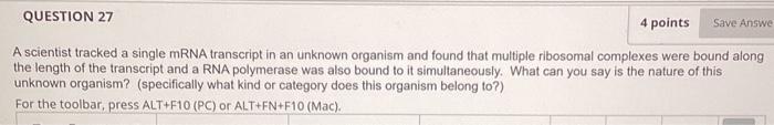 Solved A scientist tracked a single mRNA transcript in an | Chegg.com