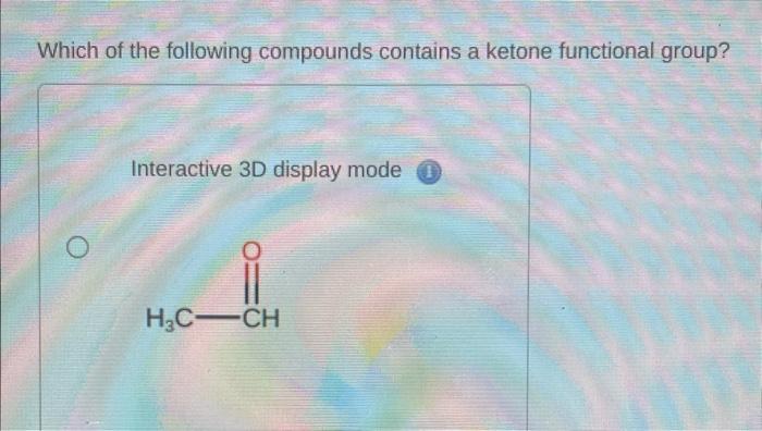 Solved Which of the following compounds contains a ketone | Chegg.com
