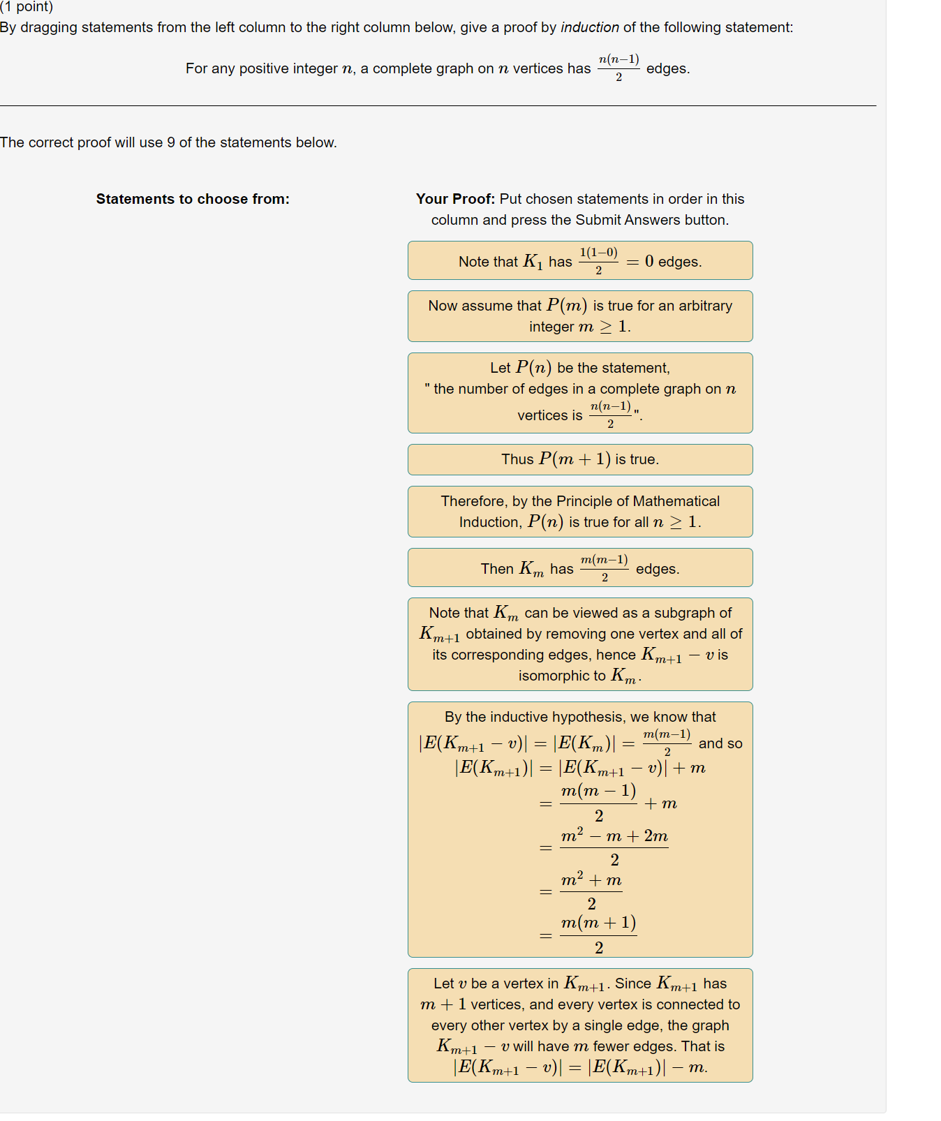 Solved For any positive integer n, ﻿a complete graph on n | Chegg.com