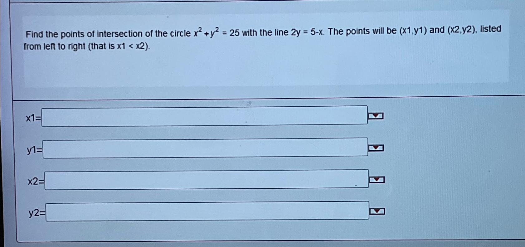 Solved Find the points of intersection of the circle | Chegg.com