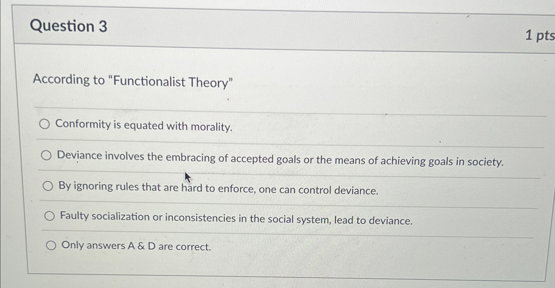 Solved Question 3According to "Functionalist | Chegg.com