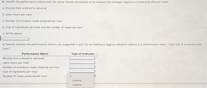 Solved Strategic performance measurement systems Henry's | Chegg.com
