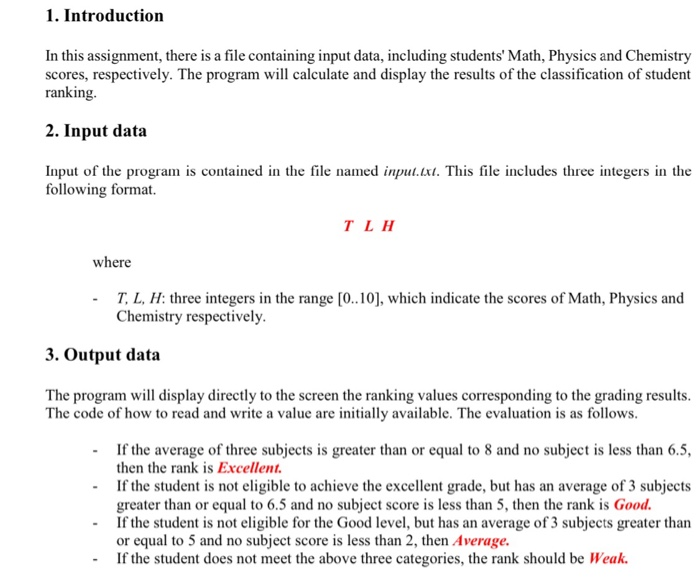 Solved 1. Introduction In this assignment, there is a file | Chegg.com