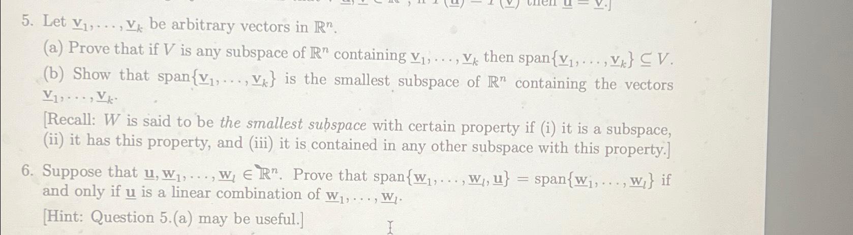 Solved Let v??(1),dots,v??(k) ﻿be arbitrary vectors in | Chegg.com