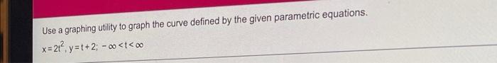 Solved Use a graphing utility to graph the curve defined by | Chegg.com