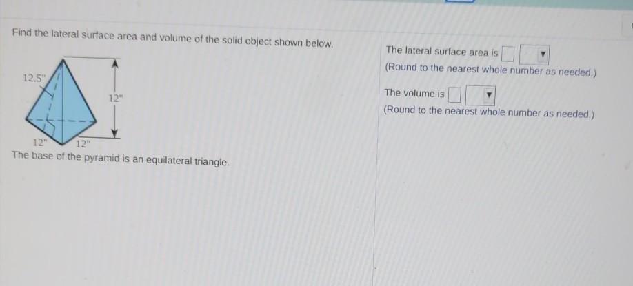 Solved Find the lateral surface area and volume of the solid | Chegg.com