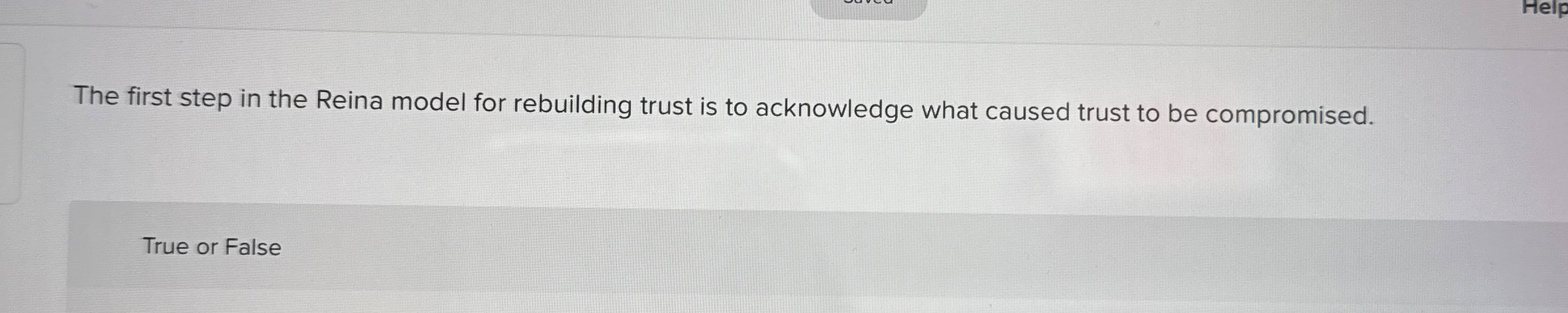 Solved The first step in the Reina model for rebuilding | Chegg.com