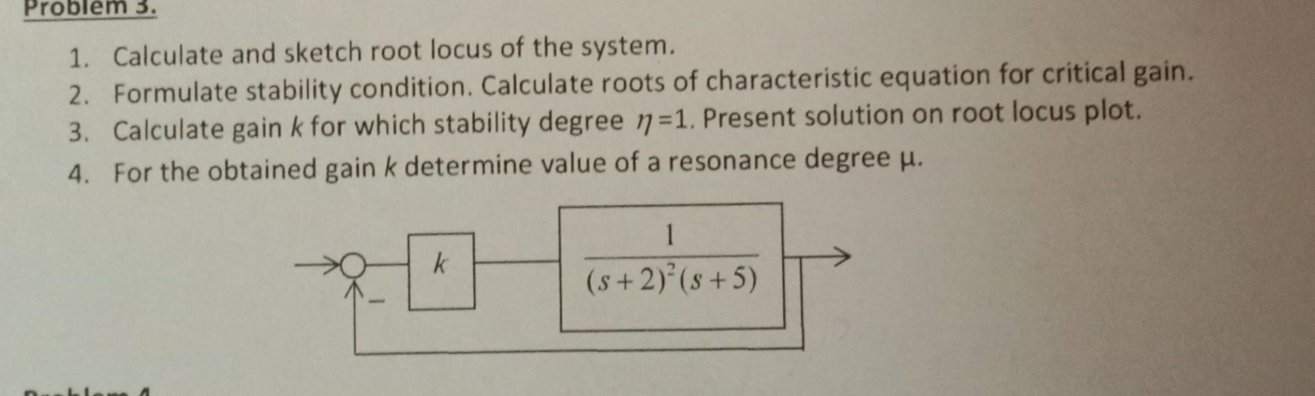 Solved 1. Calculate and sketch root locus of the system. 2. | Chegg.com
