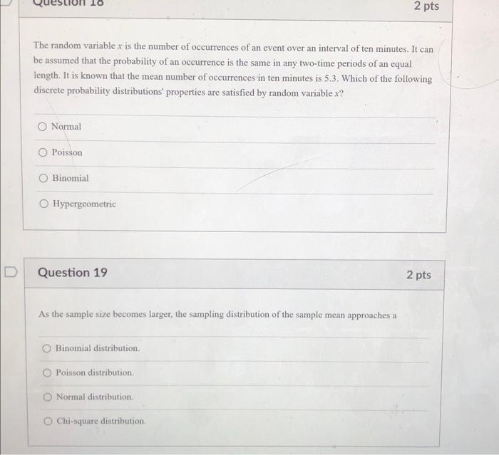 Solved The random variable x is the number of occurrences of | Chegg.com