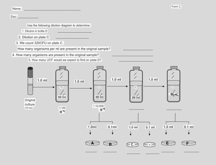 Solved Name: Form A Sec: Use the following dilution diagram | Chegg.com