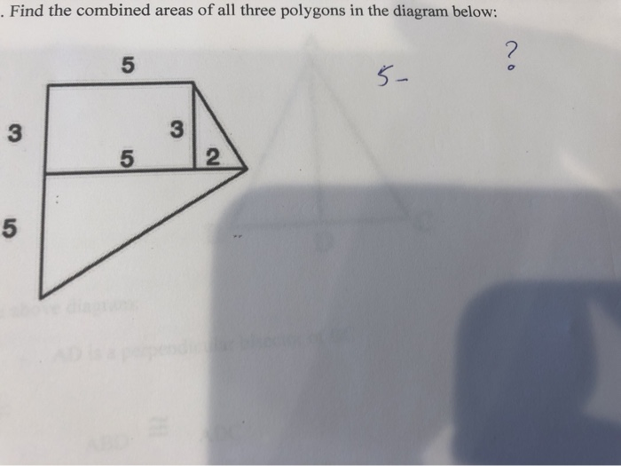 Solved . Find the combined areas of all three polygons in | Chegg.com