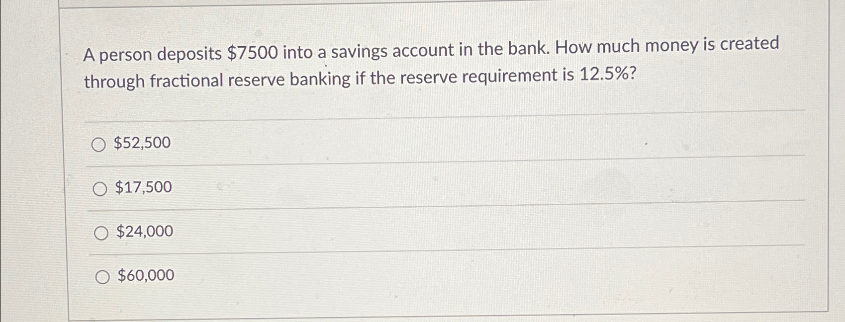 Solved A person deposits $7500 ﻿into a savings account in | Chegg.com