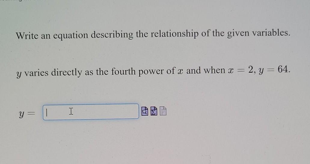 Solved Write An Equation Describing The Relationship Of The