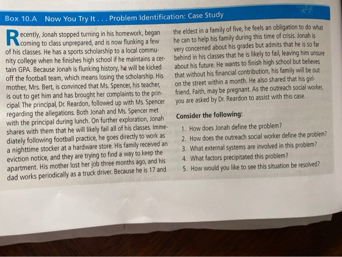 RE Box 10.A Now You Try It... Problem Identification: | Chegg.com