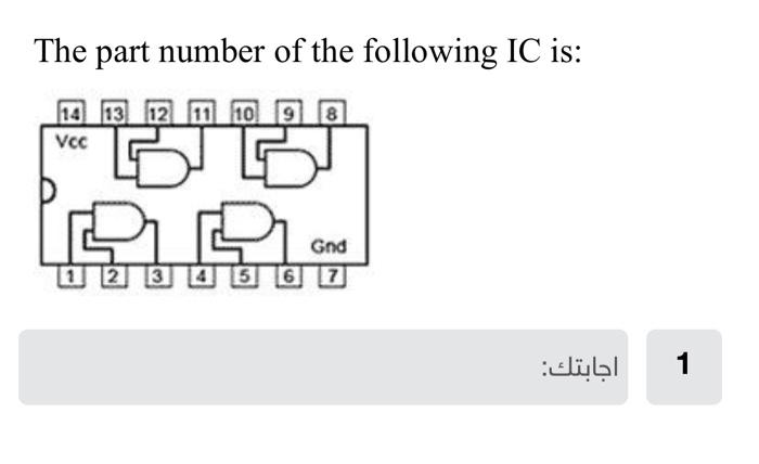 Solved The part number of the following IC is: 14 13 12 Voc | Chegg.com