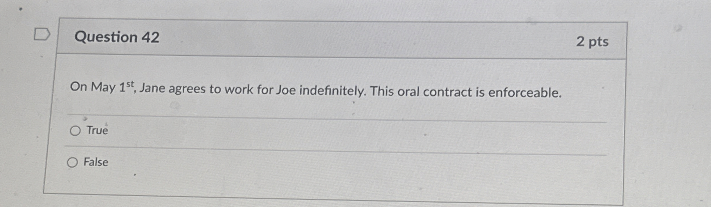Solved Question 422 ﻿ptsOn May 1st , ﻿Jane agrees to work | Chegg.com