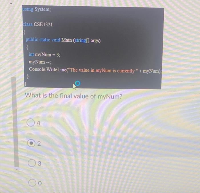 Solved using System; class CSE1321 public static void Main | Chegg.com