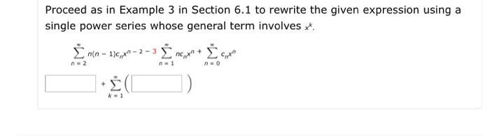 Solved Proceed as in Example 3 in Section 6.1 to rewrite the | Chegg.com