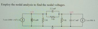 Solved Apply nodal analysis to find the nodal voltages. | Chegg.com