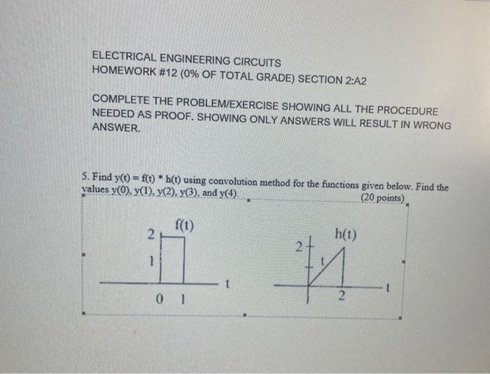 Solved ELECTRICAL ENGINEERING CIRCUITS HOMEWORK #12 (0% OF | Chegg.com