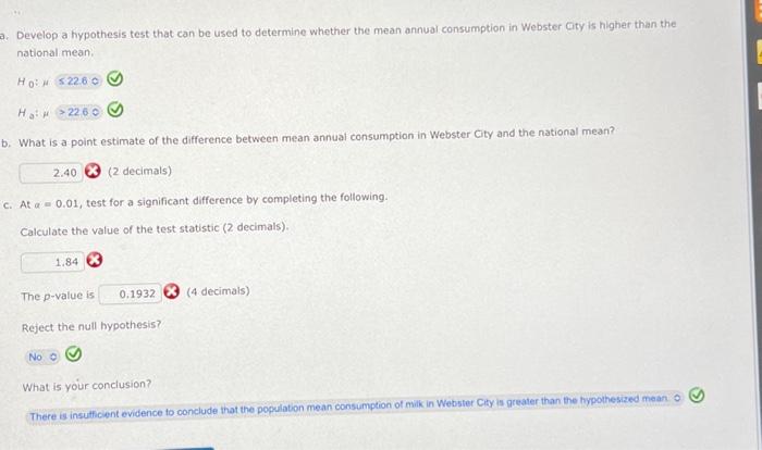Solved a. Develop a hypothesis test that can be used to | Chegg.com
