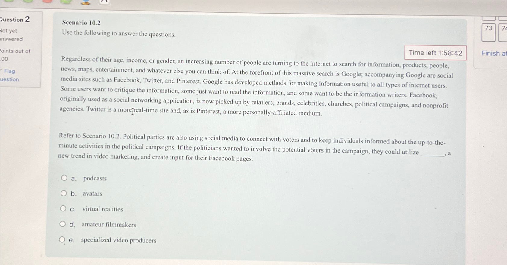 Solved Question 2Not yetnsweredoints out | Chegg.com