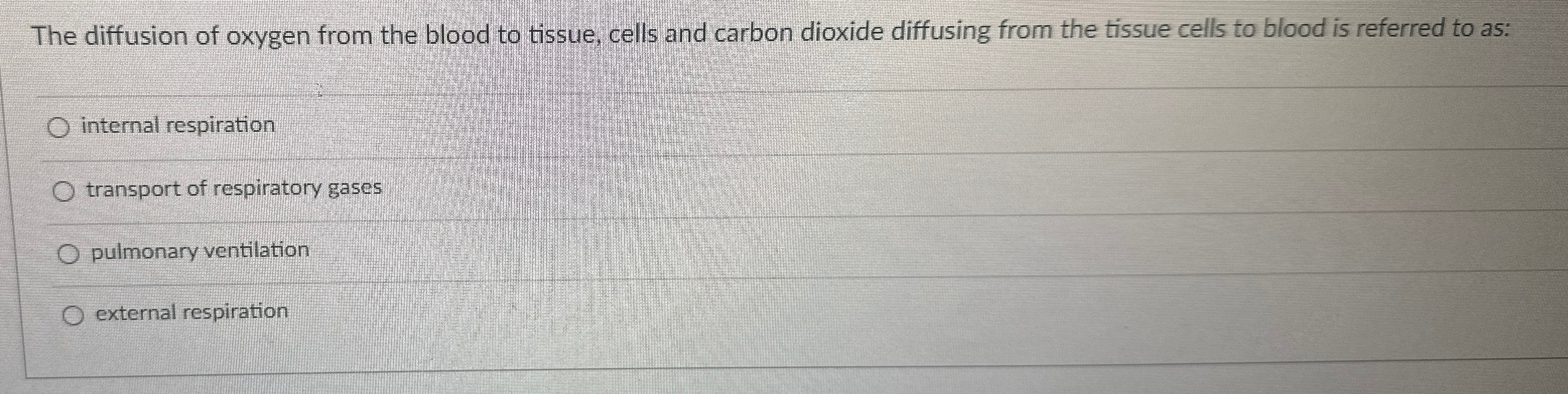Solved The diffusion of oxygen from the blood to tissue, | Chegg.com