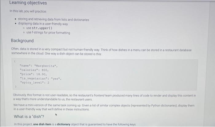 Solved In this lab, you will practice: - storing and | Chegg.com