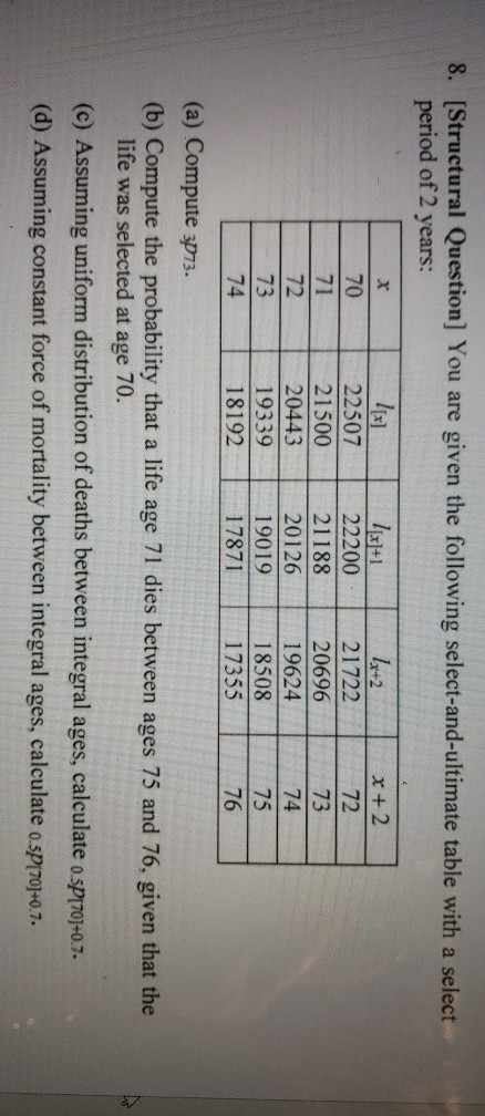 Solved 8. [Structural Question) You are given the following | Chegg.com