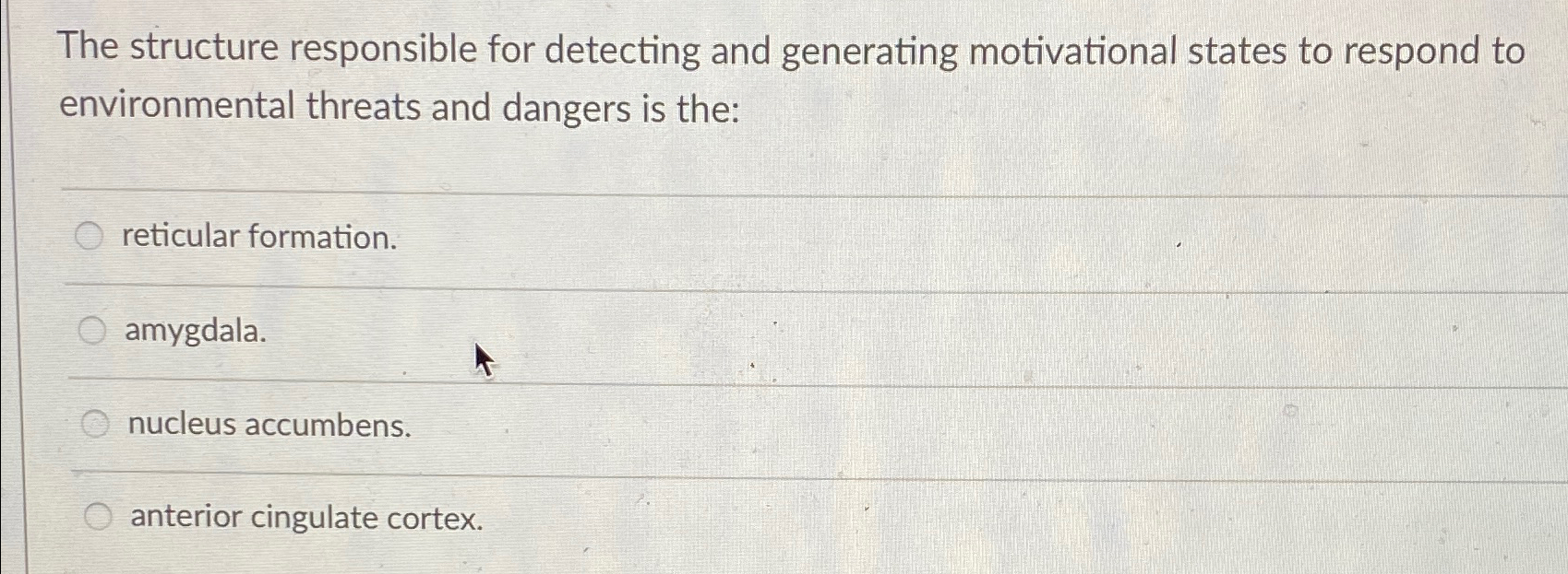 Solved The structure responsible for detecting and | Chegg.com