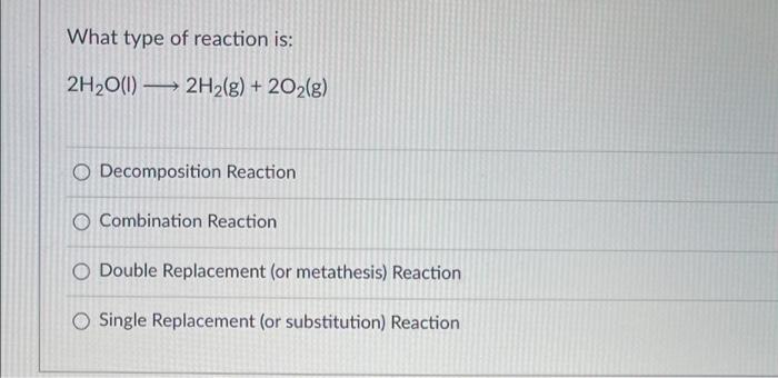 Solved What type of reaction is: NH3(aq) + HBr(aq) — | Chegg.com
