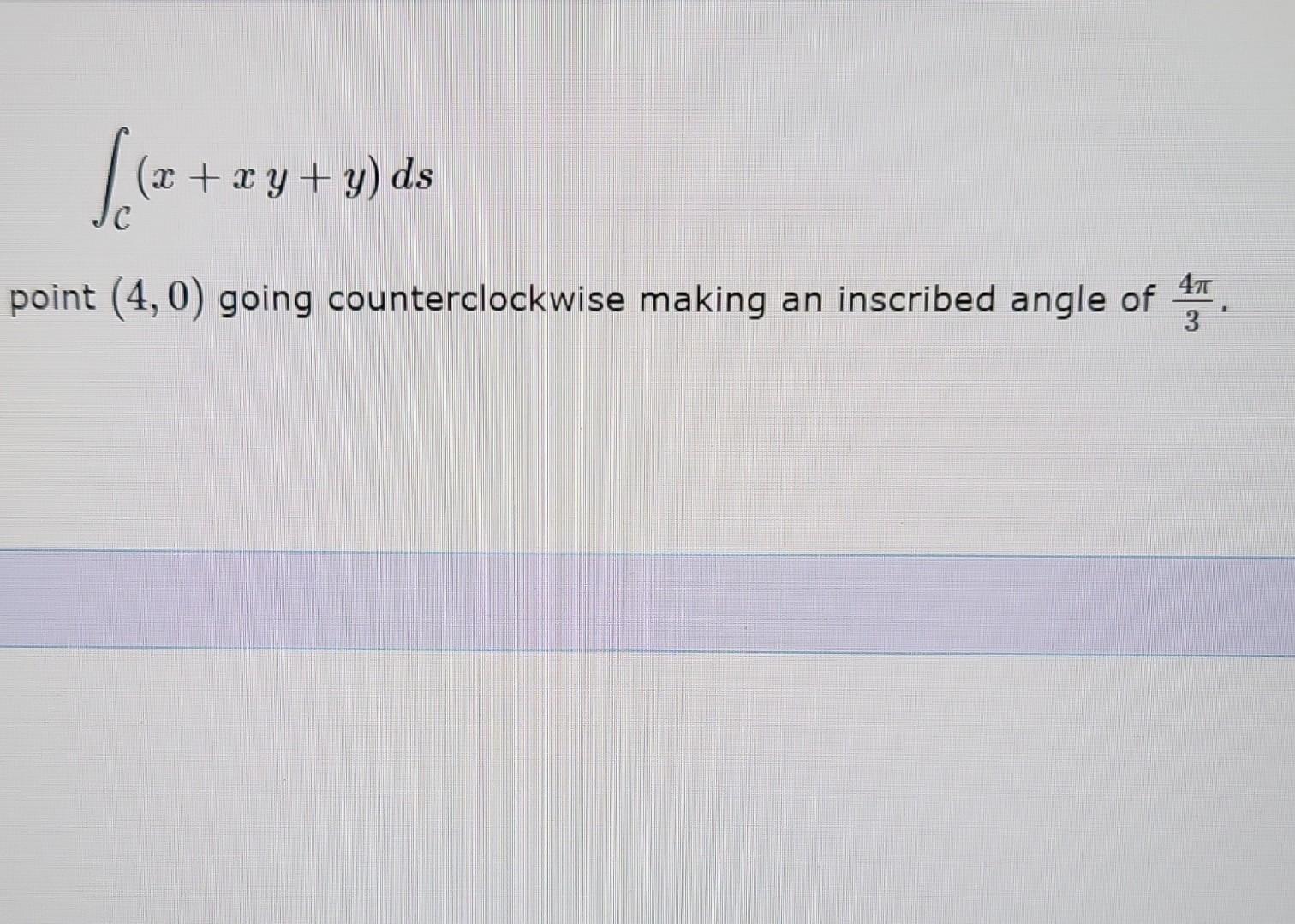 Solved Evaluate the line integral ∫C(x+xy+y)ds where C is | Chegg.com