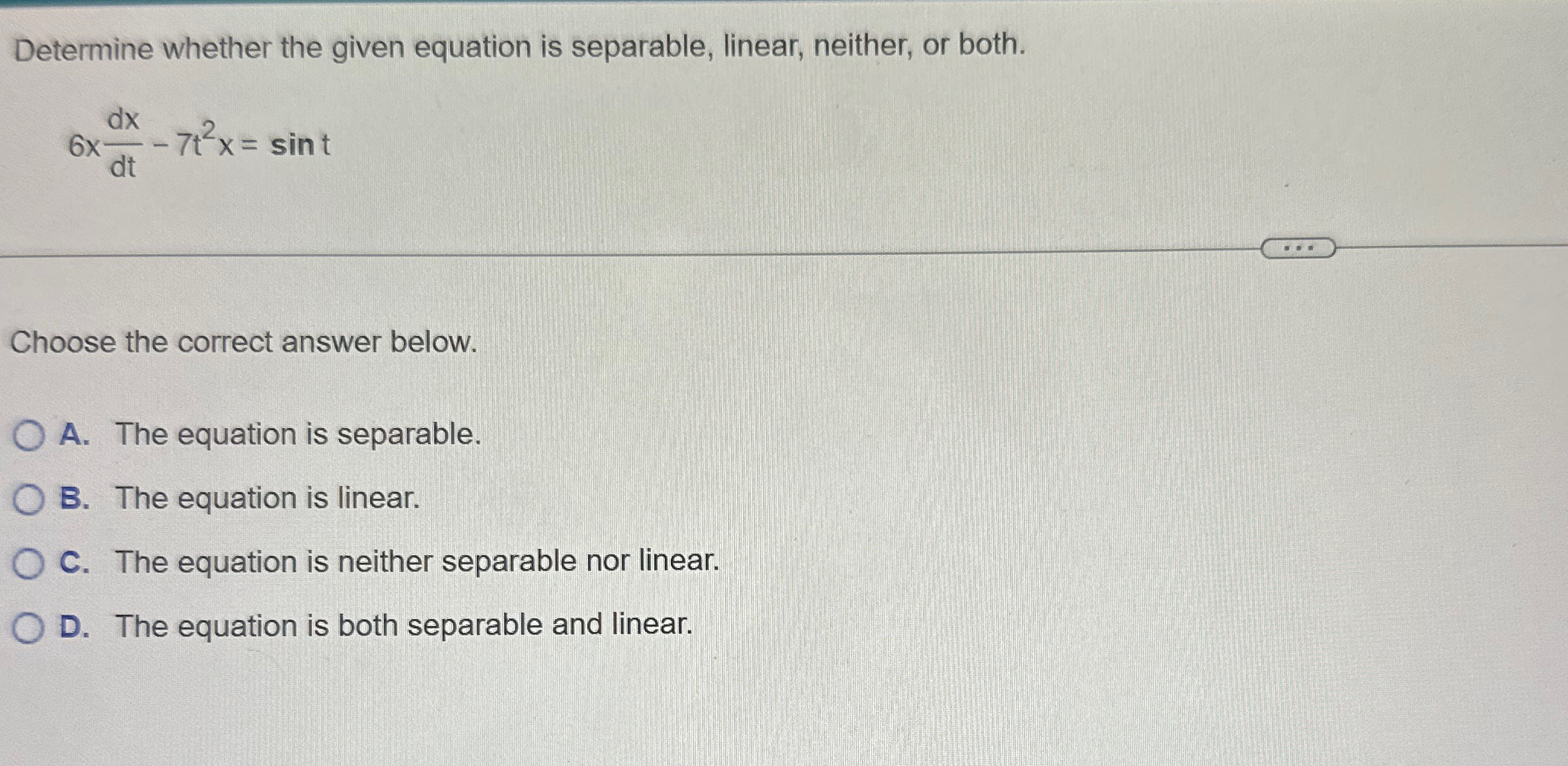 Solved Determine Whether The Given Equation Is Separable