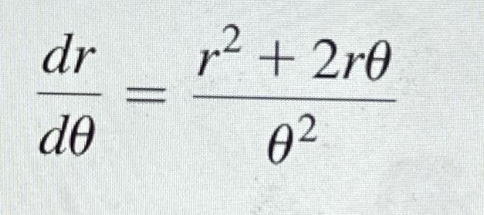 Solved drdθ=r2+2rθθ2Solve the bernoulli equation | Chegg.com