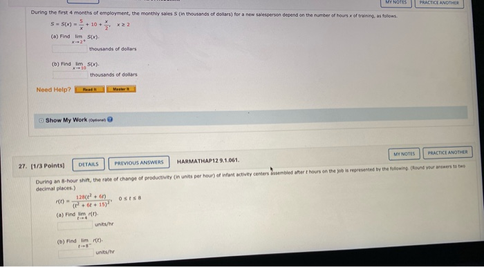 Solved 22. (-/1 Points) DETAILS HARMATHAP 12 9.1.048. MY | Chegg.com
