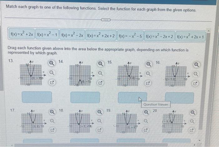 Solved Match each graph to one of the following functions. | Chegg.com