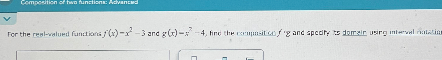 Solved Composition of two functions: AdvancedFor the | Chegg.com