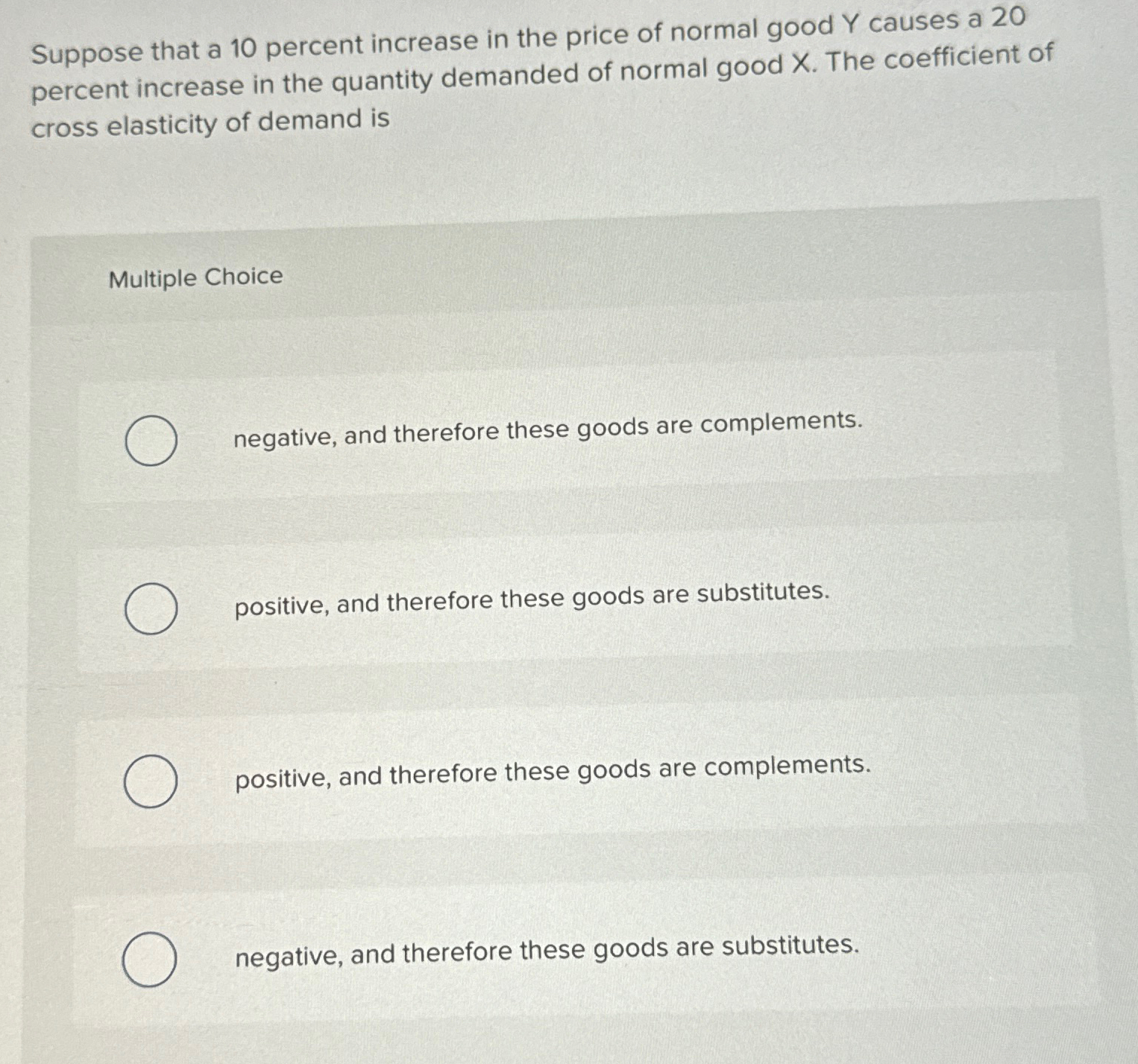 Solved Suppose that a 10 ﻿percent increase in the price of | Chegg.com