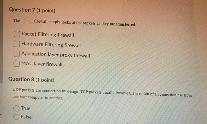 Solved Stateful inspection firewalls, also called stateful | Chegg.com